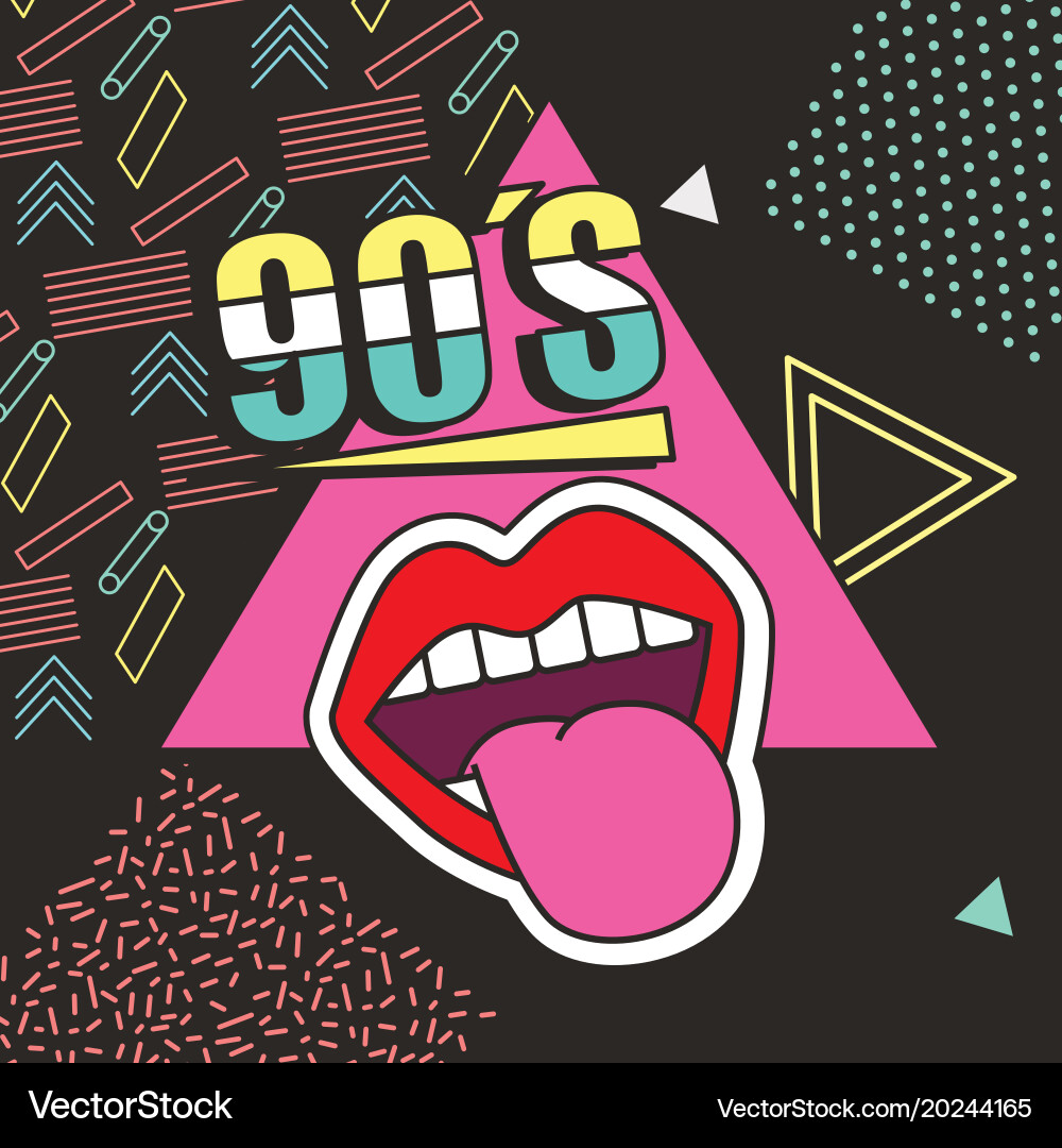 Fashion 90s patches retro elements collection Vector Image
