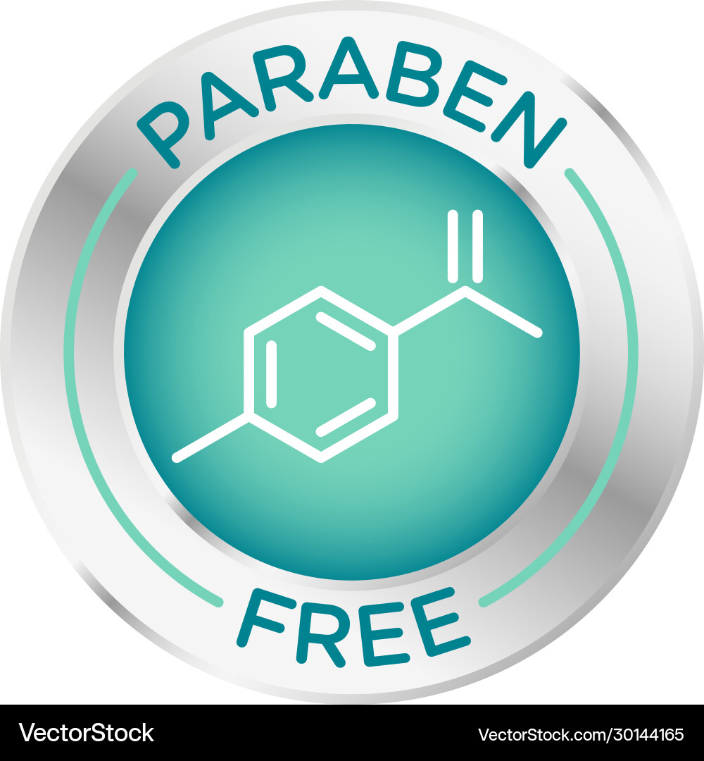 Paraben free icon cosmetic label Royalty Free Vector Image