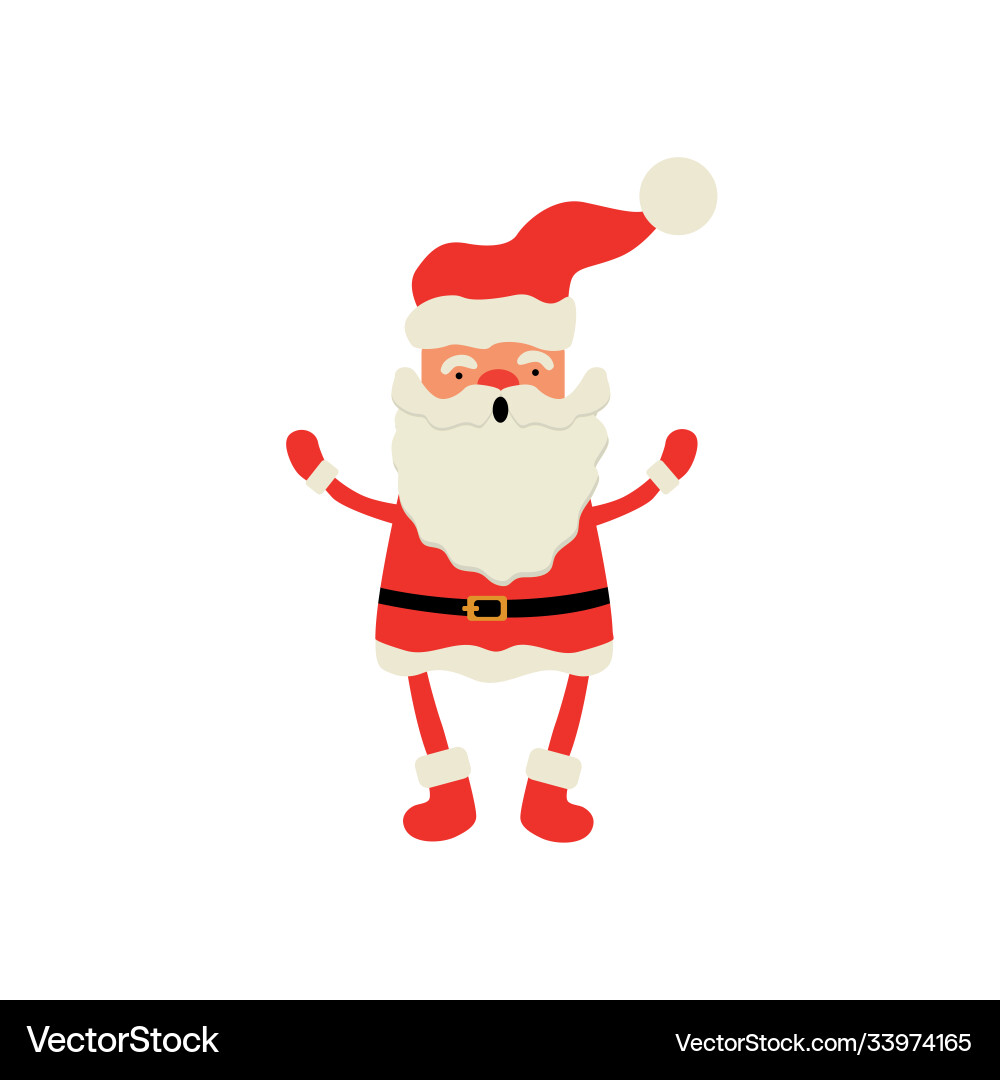 Santa claus on white background Royalty Free Vector Image