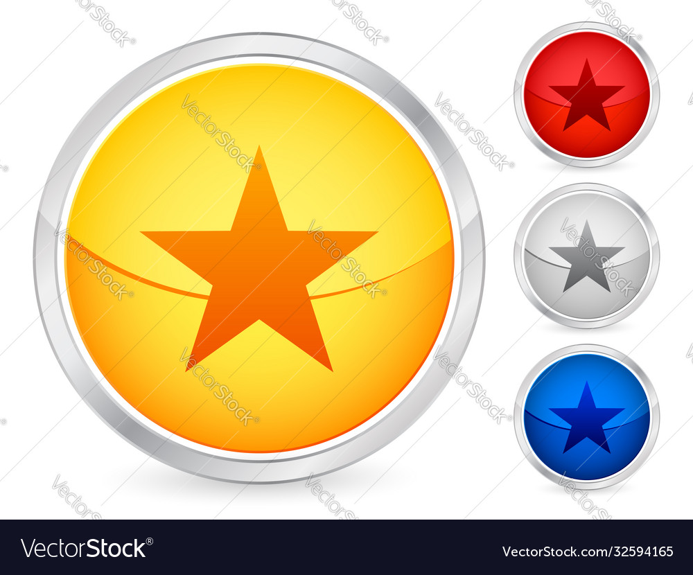 Star button Royalty Free Vector Image - VectorStock