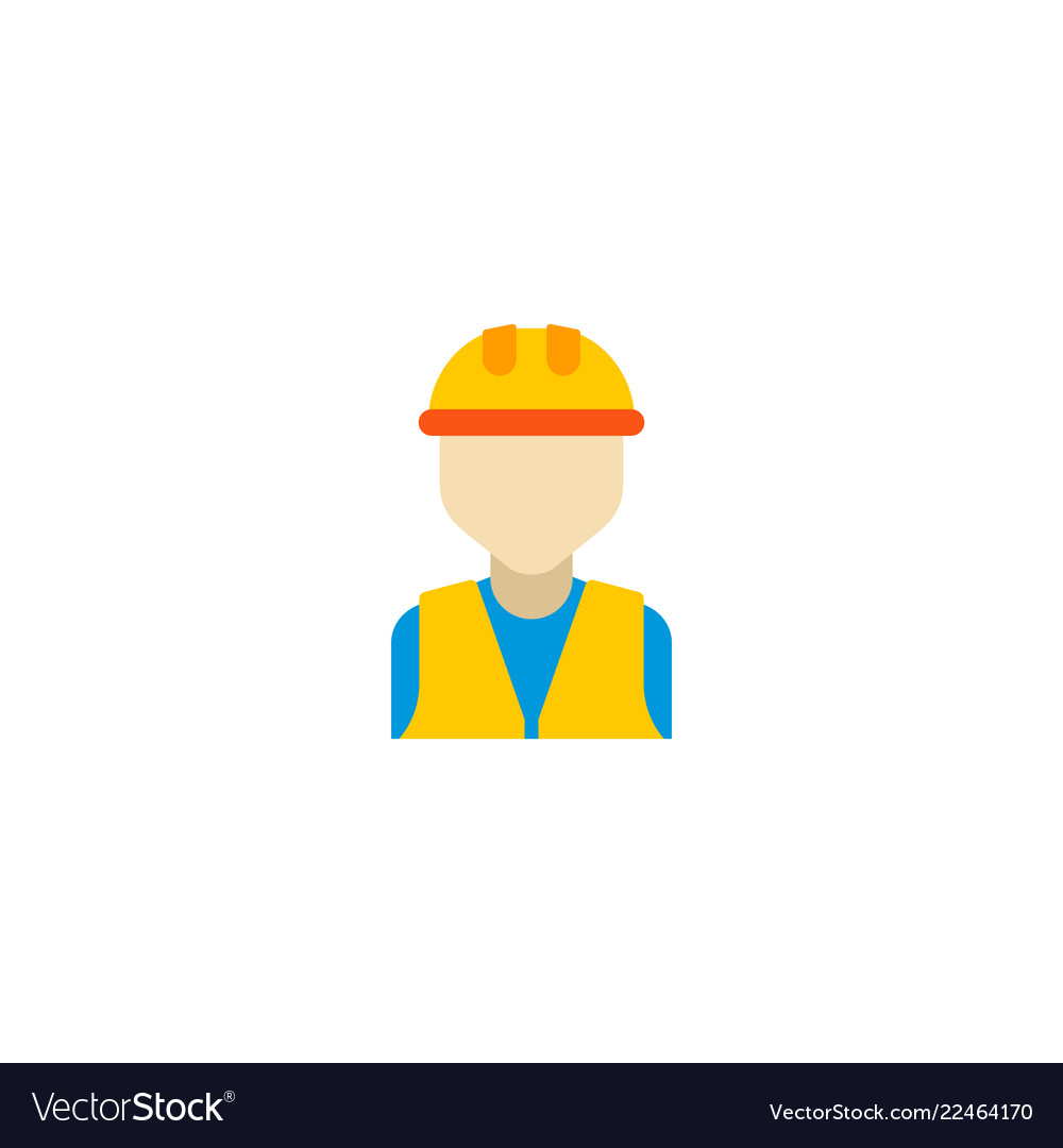 Builder icon flat element Royalty Free Vector Image