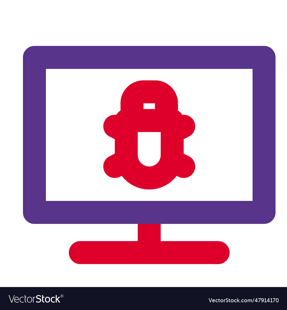 Malware identified in a computer system Royalty Free Vector
