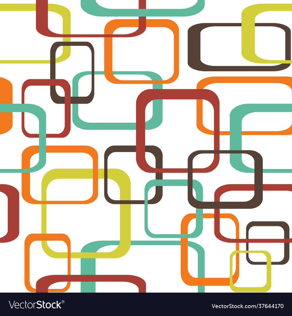 Retro seamless pattern background with squares Vector Image