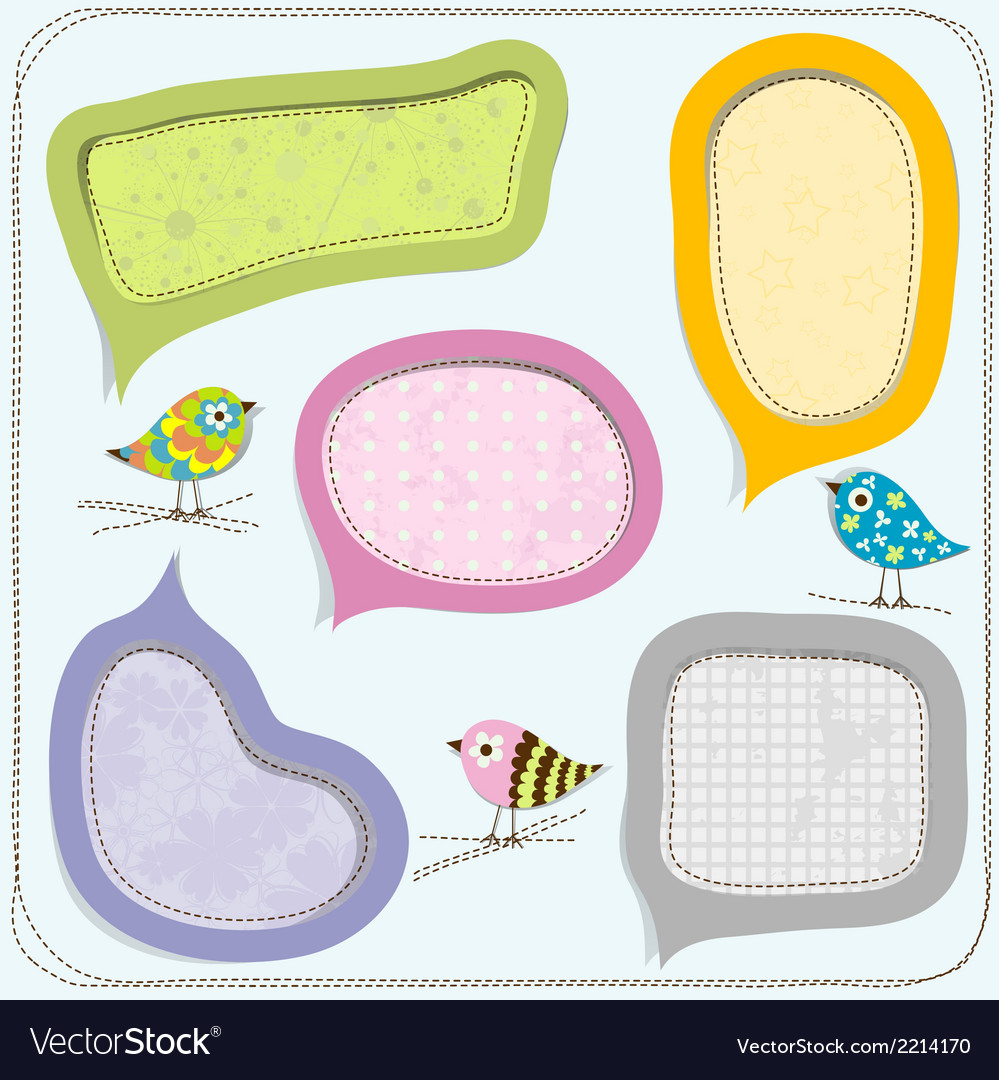 Template speak bubbles Royalty Free Vector Image