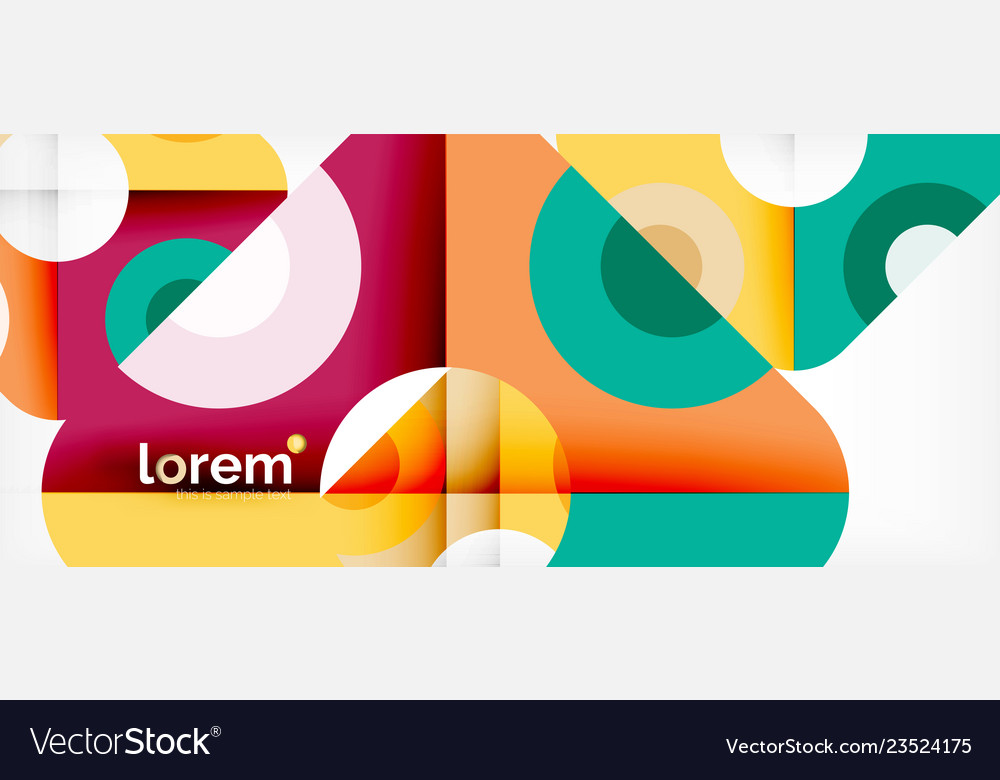 Abstract round elements composition background Vector Image