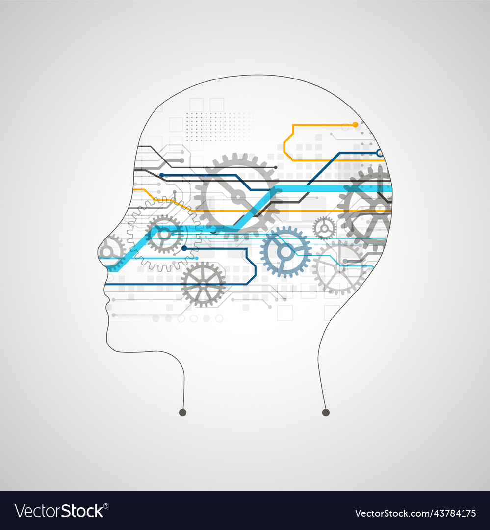 Artificial intelligence ai and big data concept Vector Image