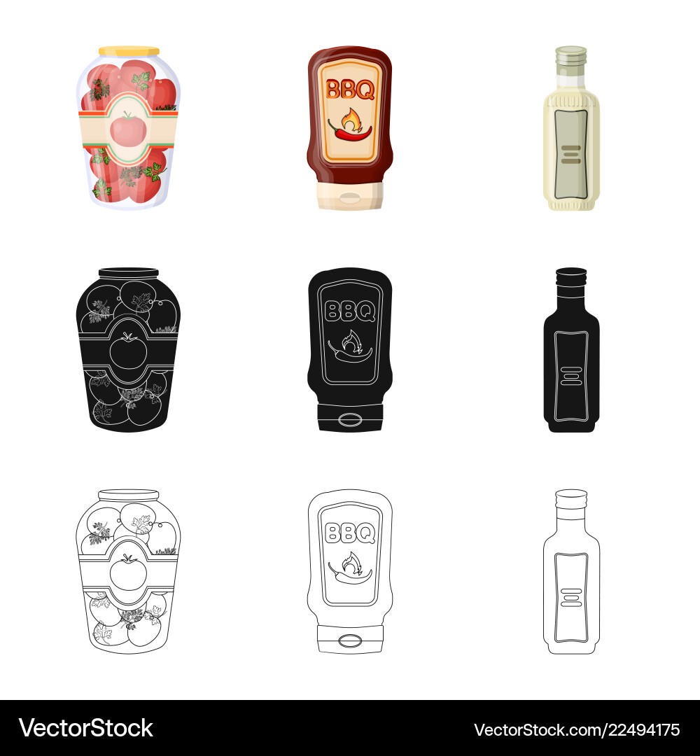 Can and food logo set Royalty Free Vector Image