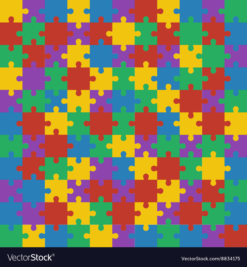 Colorful shiny puzzle Royalty Free Vector Image Colorful shiny puzzle Royalty Free Vector Image