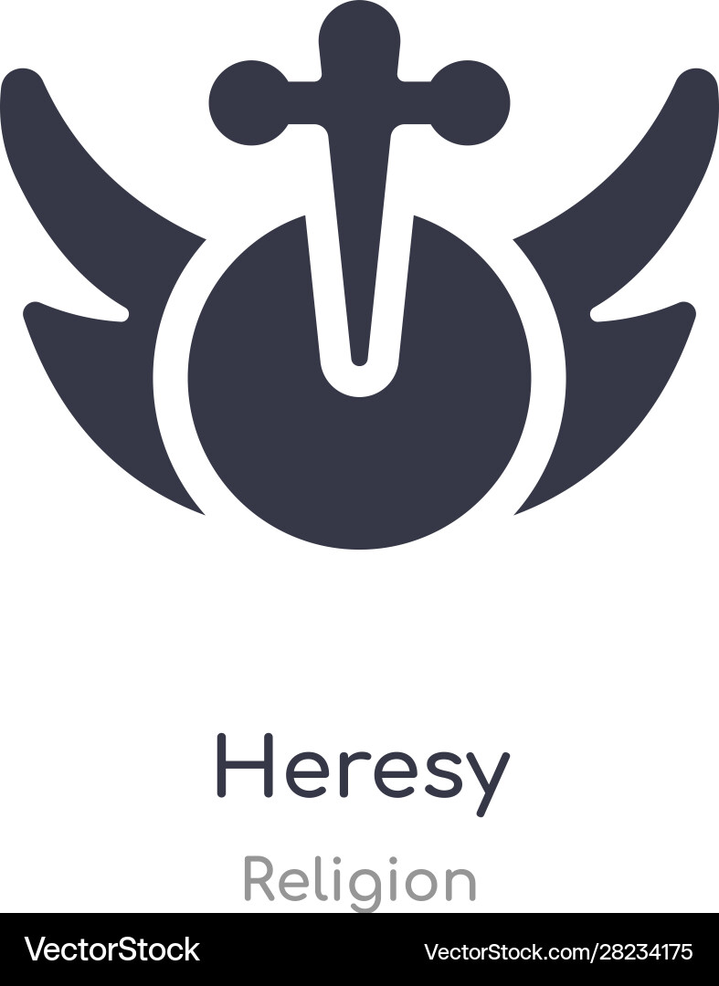 Heresy icon isolated icon from religion Royalty Free Vector