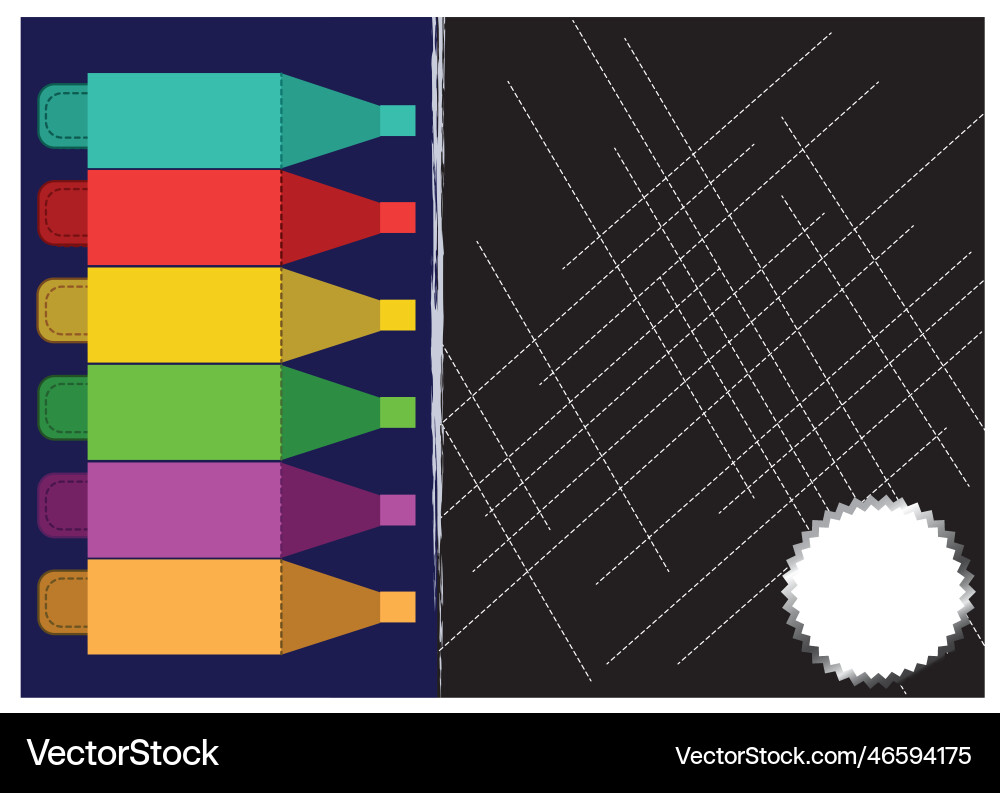 Navigation template with places for text shaped Vector Image