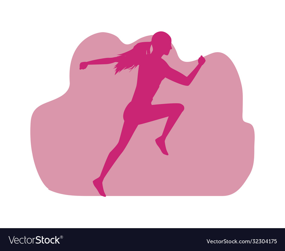 Silhouette athletic woman running Royalty Free Vector Image Silhouette athletic woman running Royalty Free Vector Image
