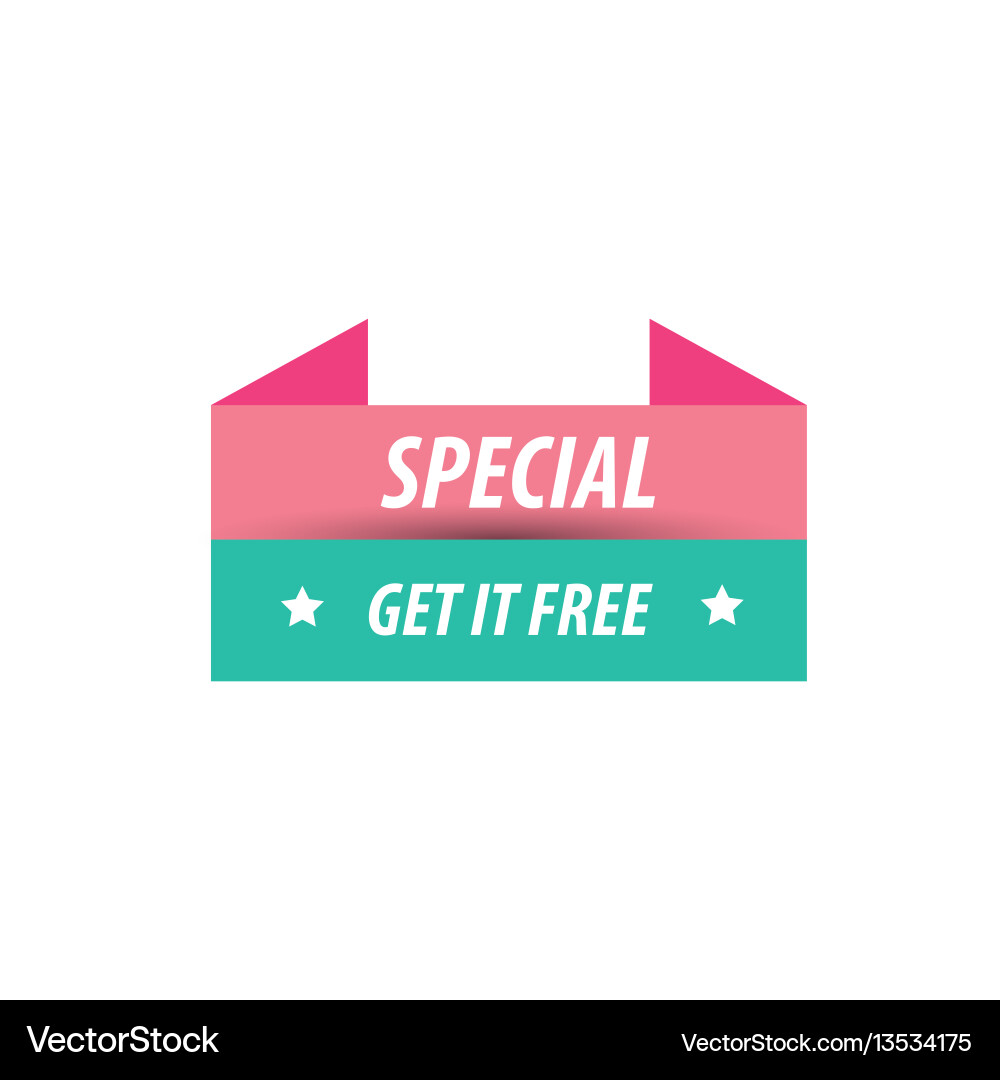 Special labels pink and green Royalty Free Vector Image