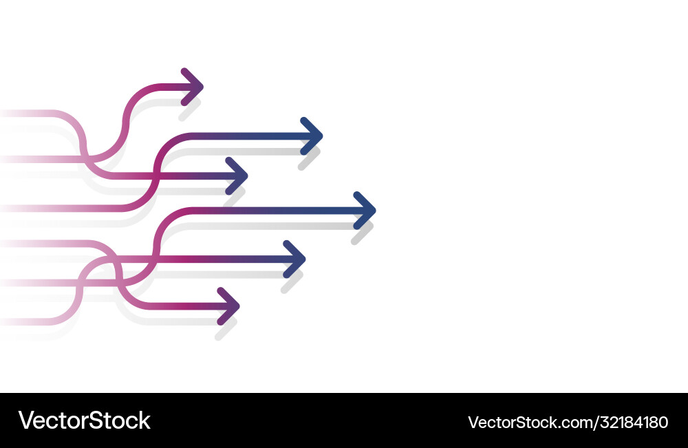 Arrow direction for vision business growth Vector Image