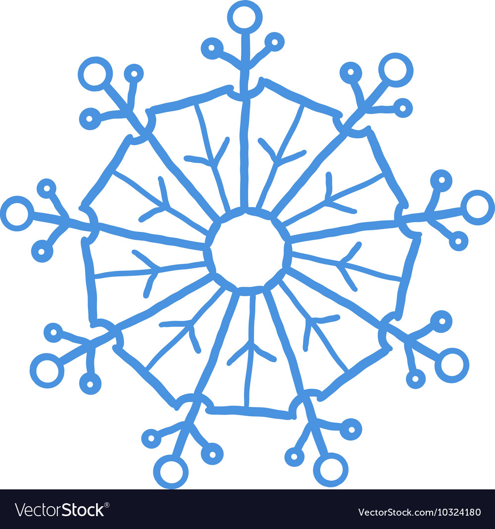 Blue snowflake Royalty Free Vector Image - VectorStock