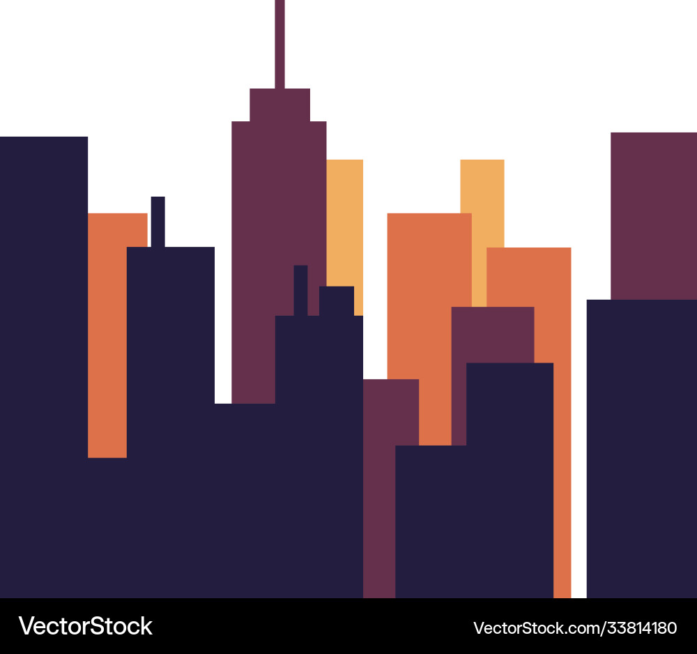 Isolated city buildings design Royalty Free Vector Image