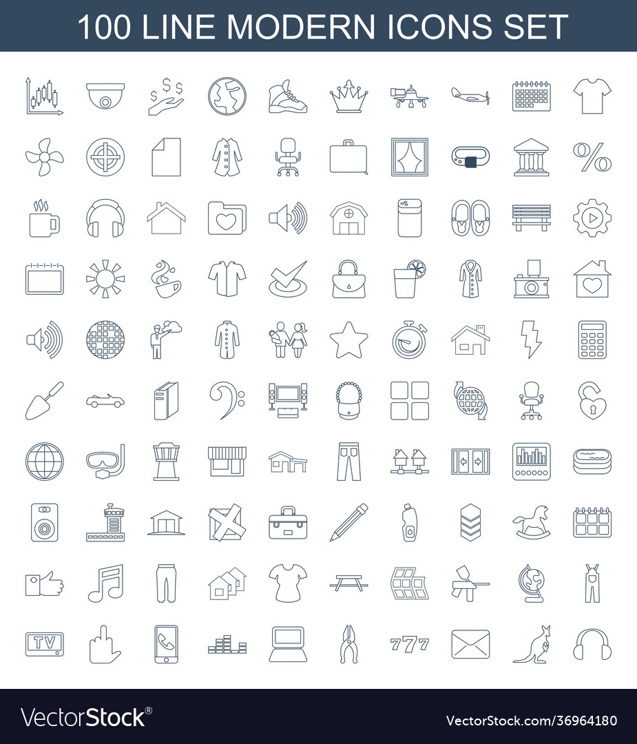 Modern icons Royalty Free Vector Image - VectorStock