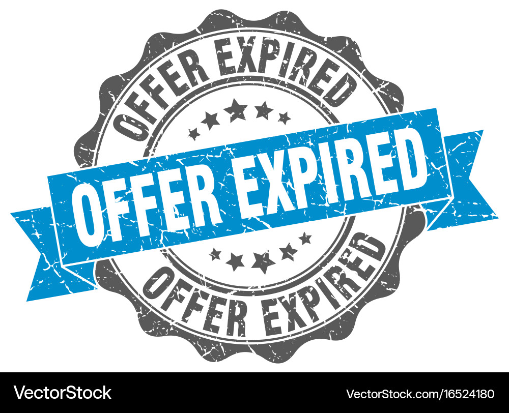 Offer expired stamp sign seal Royalty Free Vector Image