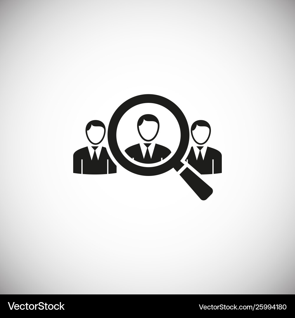 Search related icon on background for graphic Vector Image