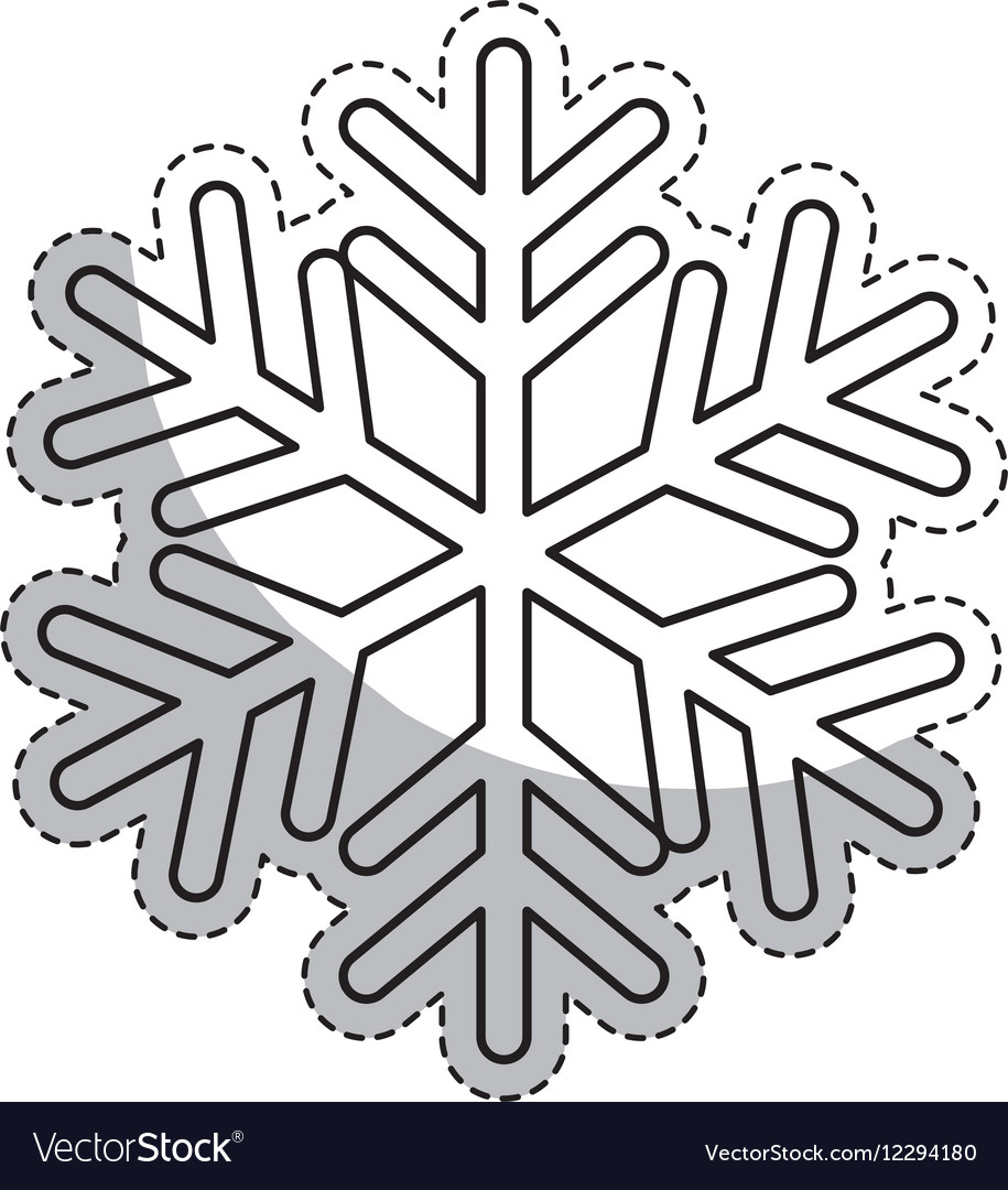 Single snowflake icon image Royalty Free Vector Image