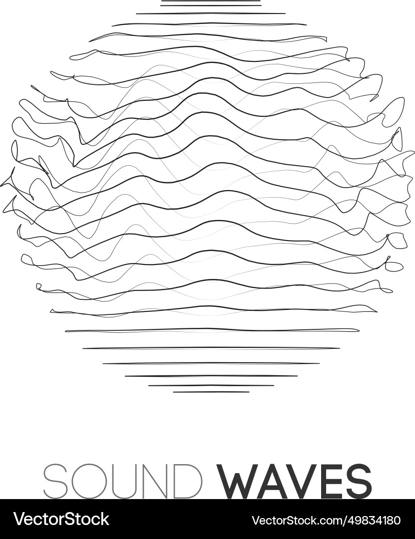Sound wave music background audio waves abstract Vector Image