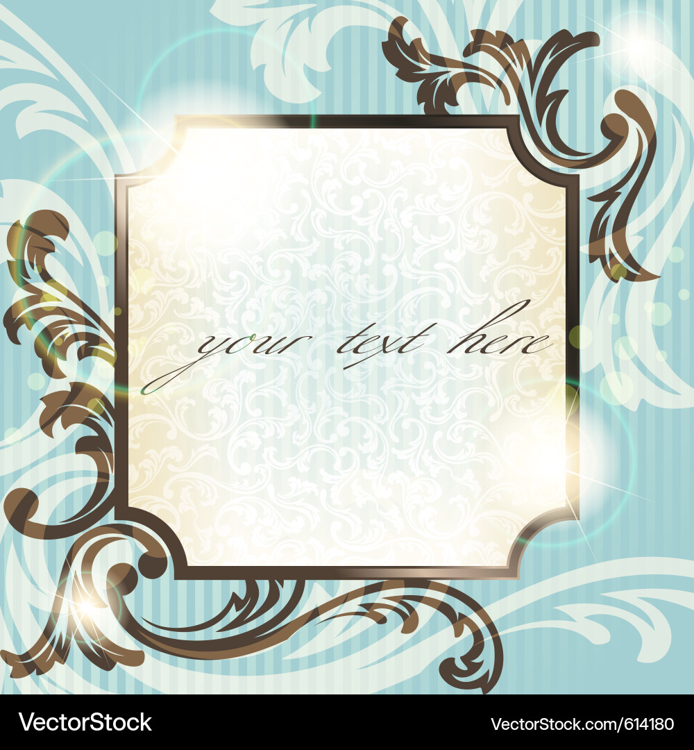 Vintage french retro frame Royalty Free Vector Image