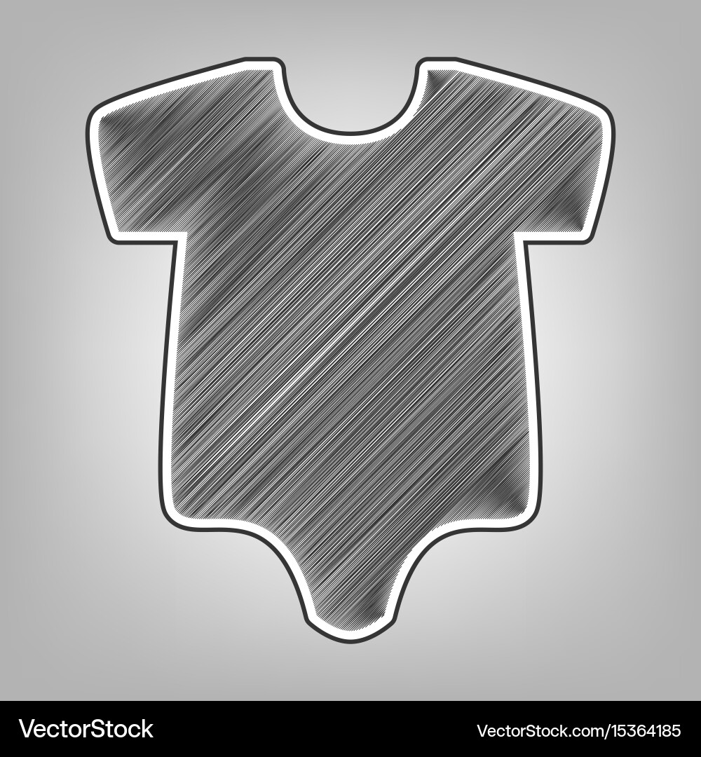 Baby cloth pencil sketch Royalty Free Vector Image