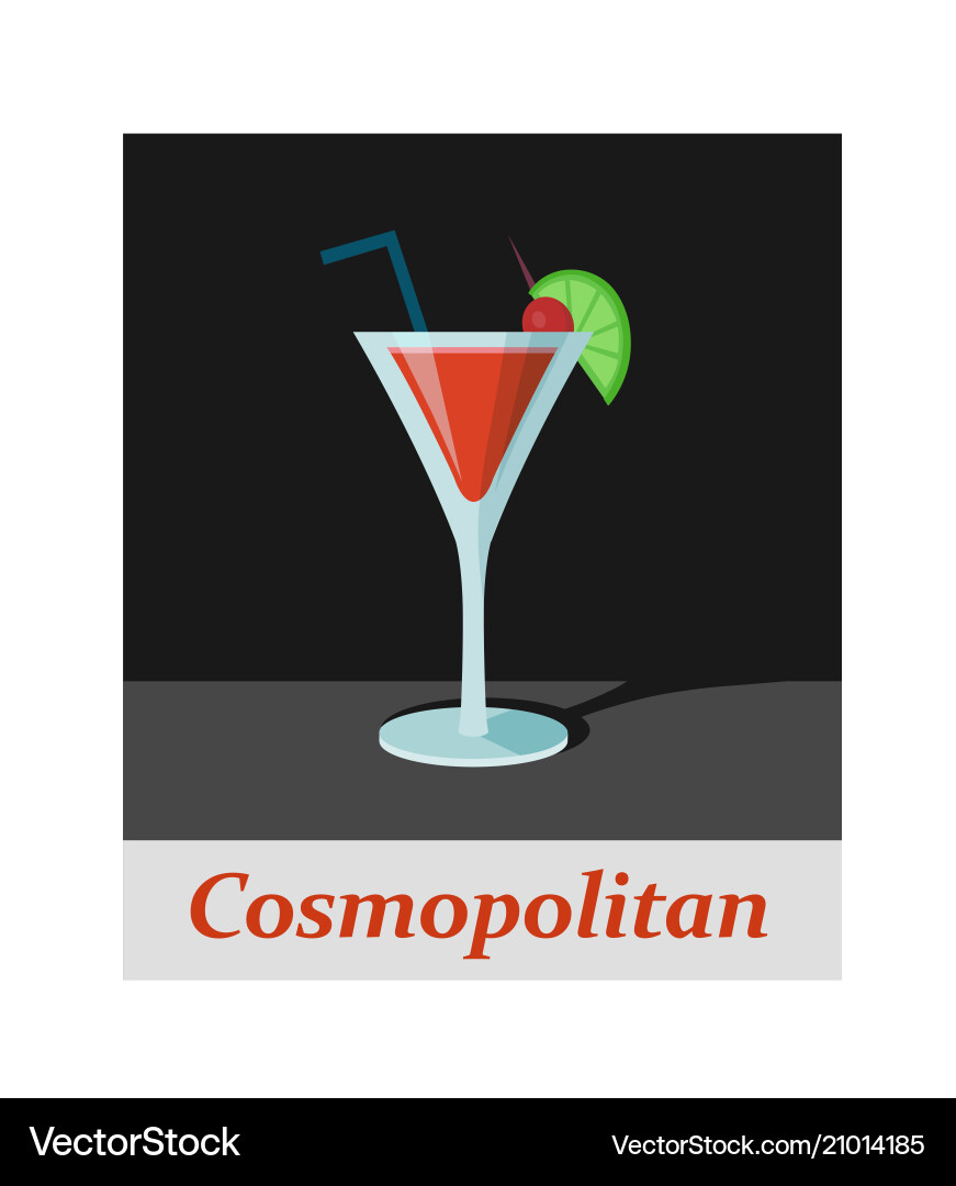 Cosmopolitan cocktail menu item or any kind Vector Image