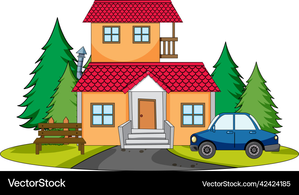 Doodle house cartoon design Royalty Free Vector Image