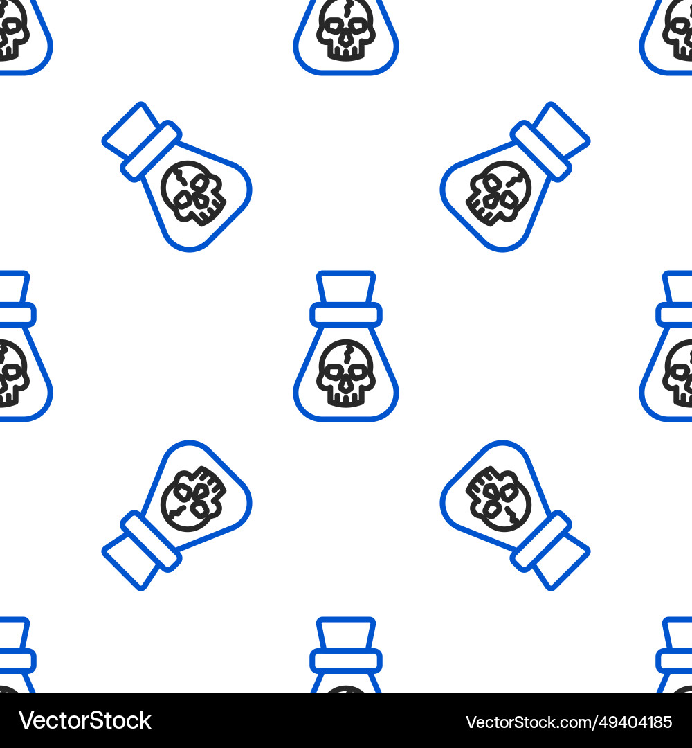 Line pirate coin icon isolated seamless pattern Vector Image