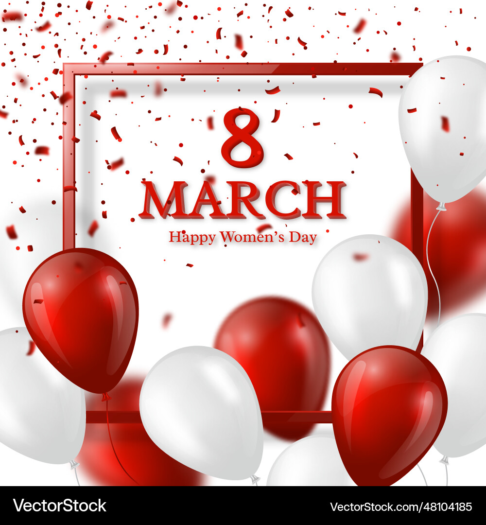 March 8 greeting card Royalty Free Vector Image