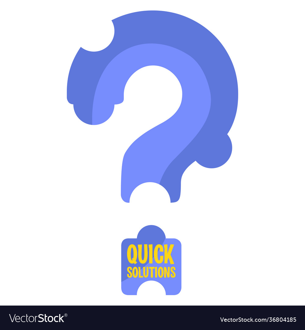 Question quick solution Royalty Free Vector Image