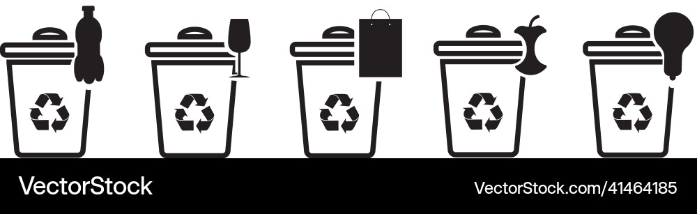 Recycling and segregating your waste concept Vector Image