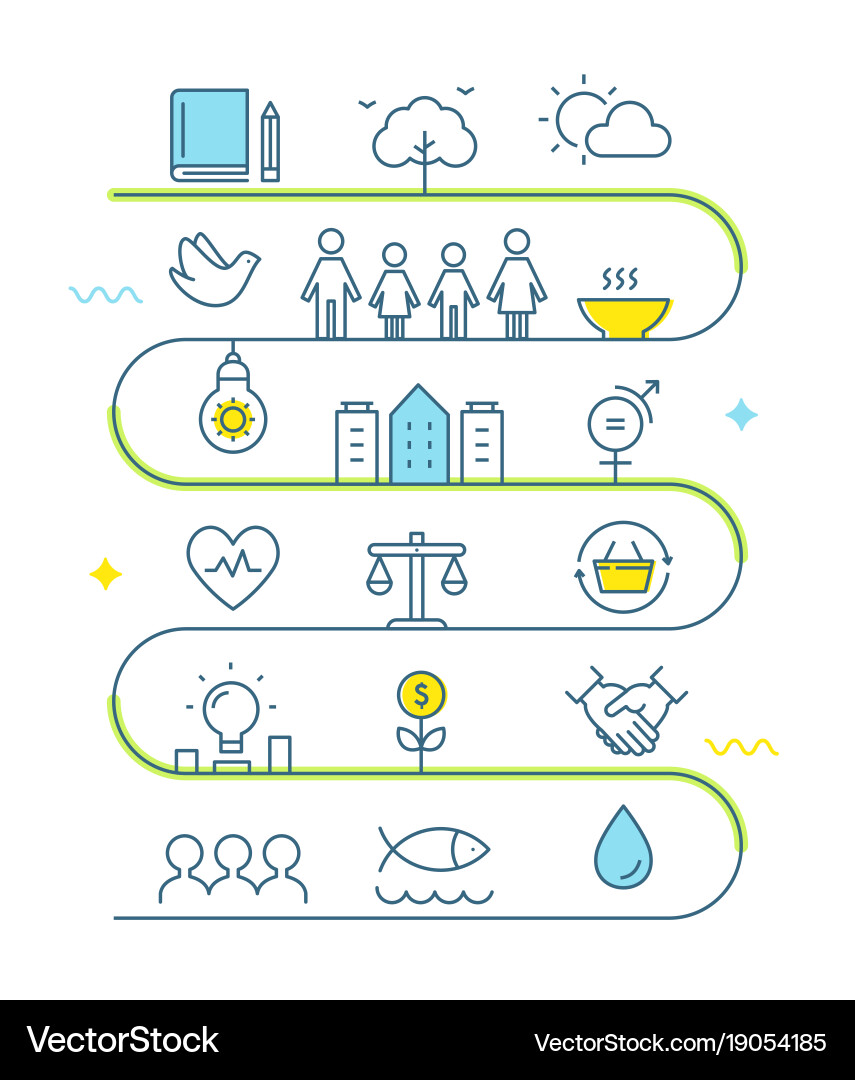 Sustainable development and sustainable living Vector Image
