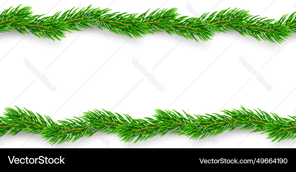 Christmas brunch 3d seamless pattern green Vector Image