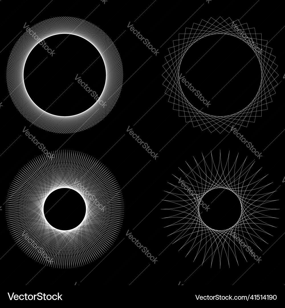 Geometric circular abstract motif icon symbol Vector Image