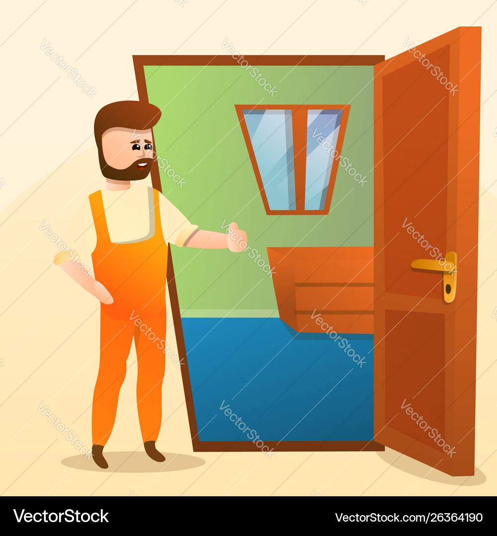 Home locksmith concept background cartoon style Vector Image