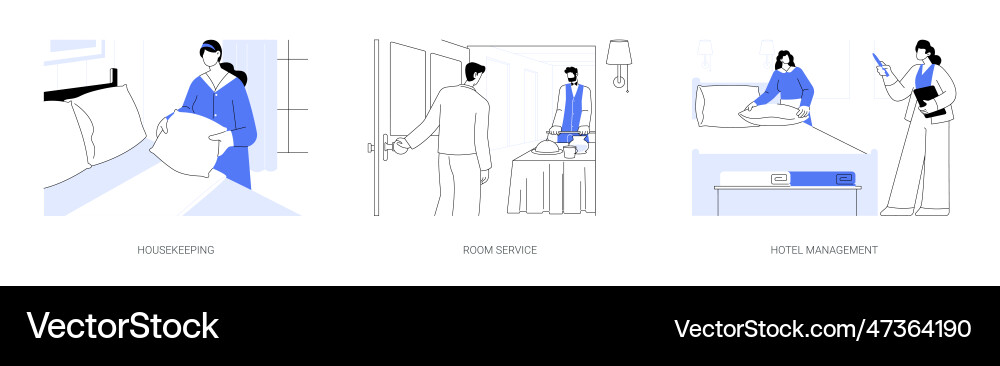 Hospitality industry abstract concept Royalty Free Vector