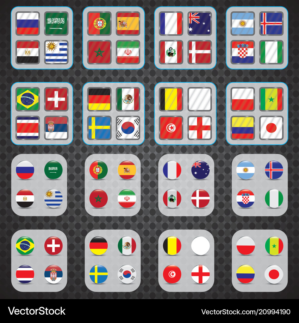 Information graph of the flags country Royalty Free Vector