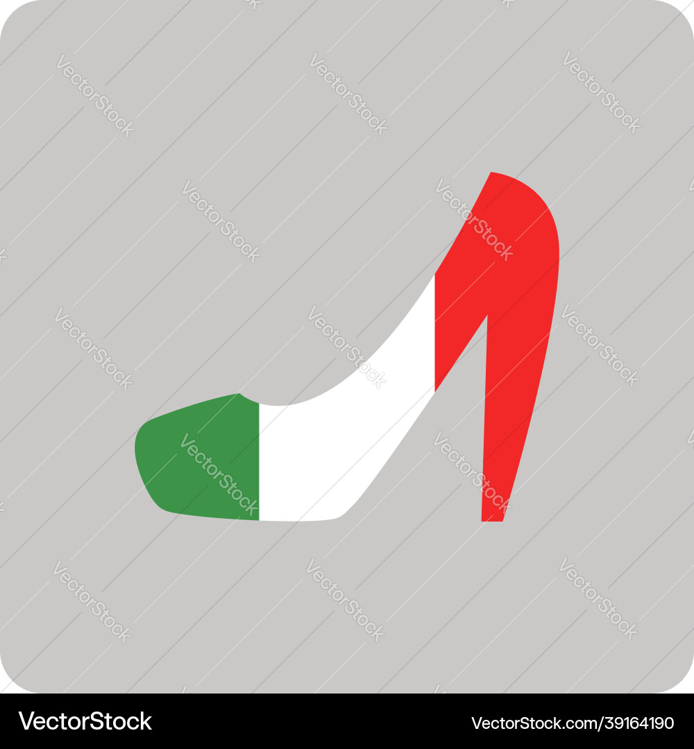 Italian heel on a white background Royalty Free Vector Image