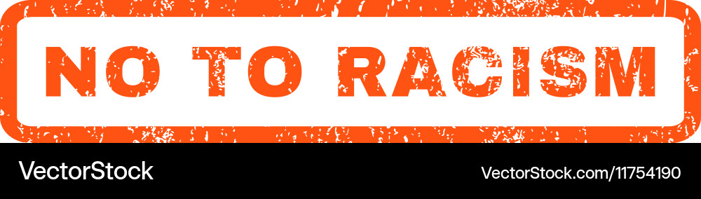 No to racism rubber stamp Royalty Free Vector Image