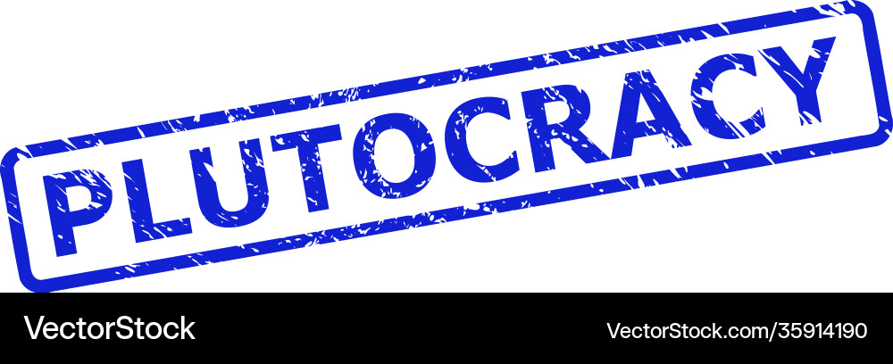 Plutocracy watermark with grunged style Royalty Free Vector