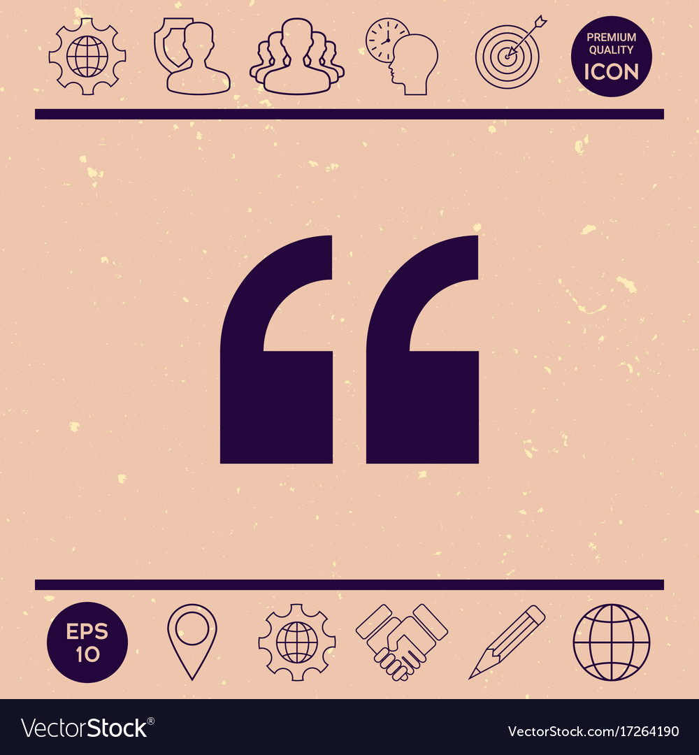 Quote icon Royalty Free Vector Image - VectorStock