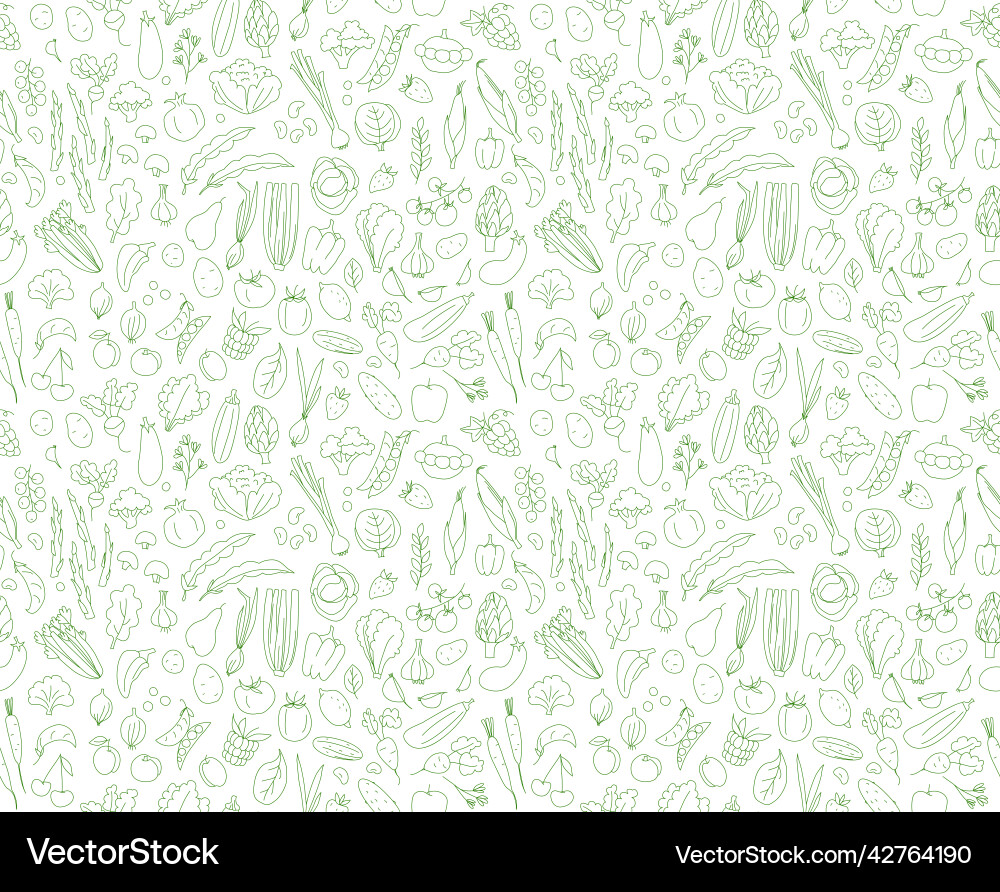 Seamless background pattern of organic farm fresh Vector Image