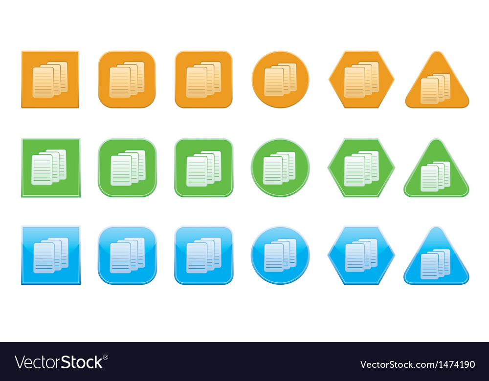 Set of documents icons Royalty Free Vector Image