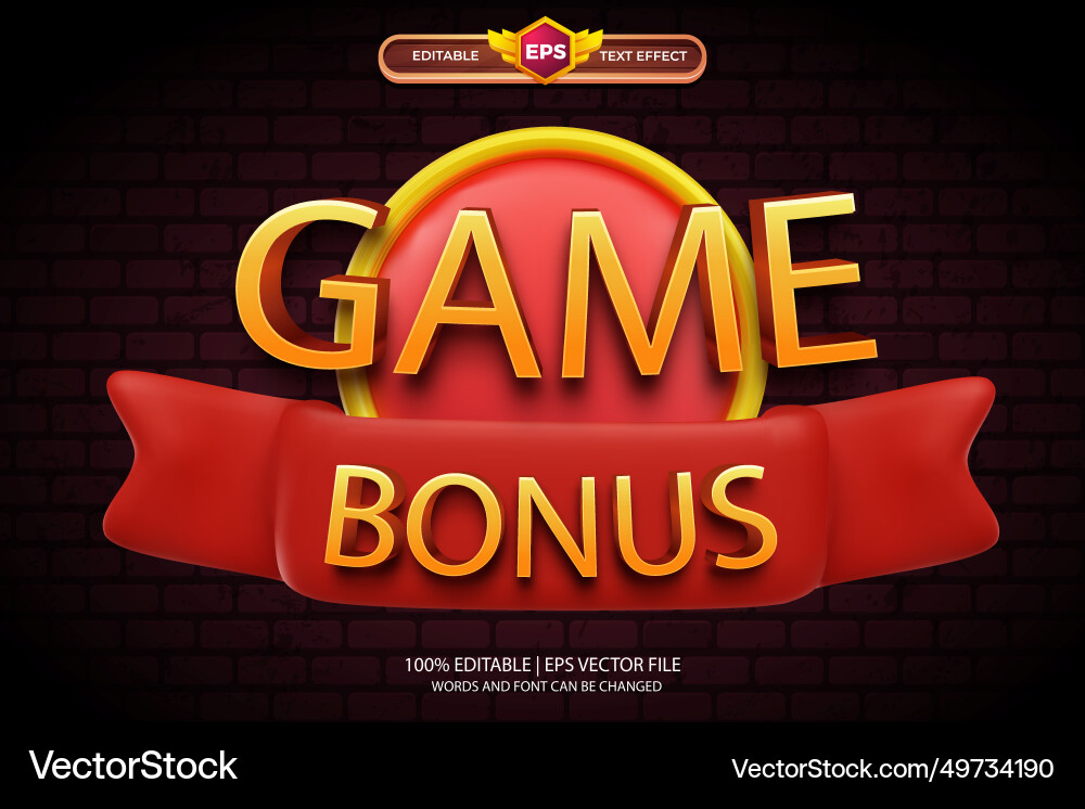 Super bonus game cartoon adventure editable text Vector Image