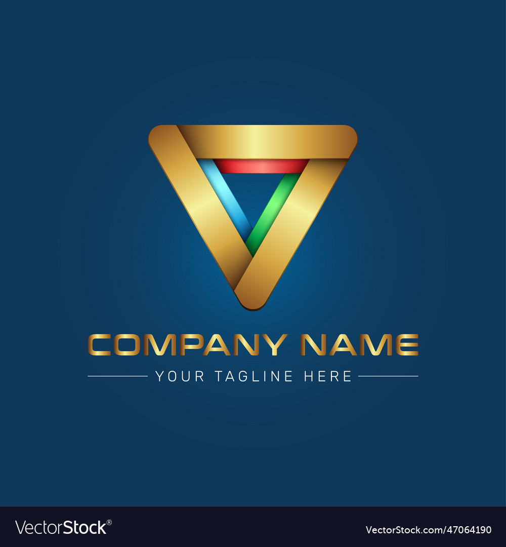 Triangle logo Royalty Free Vector Image - VectorStock