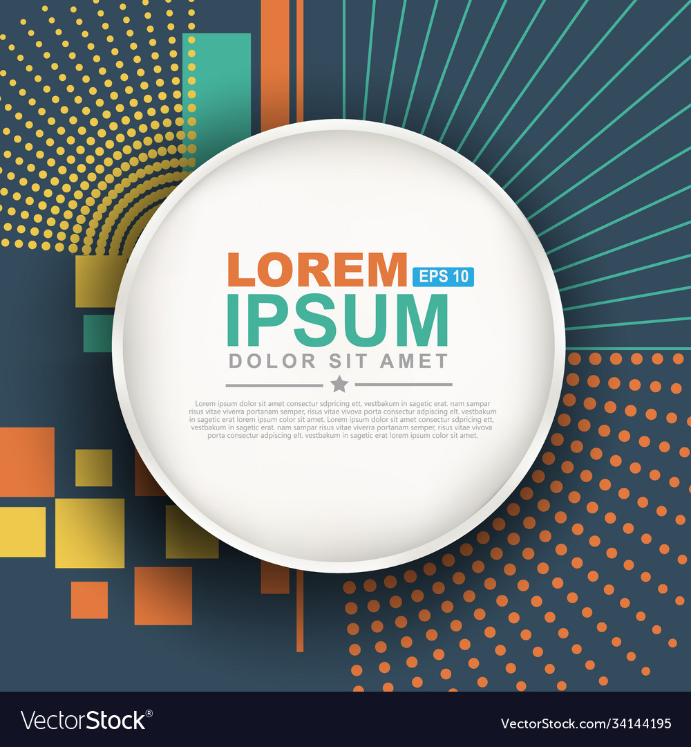 Abstract circle geometric pattern design Vector Image