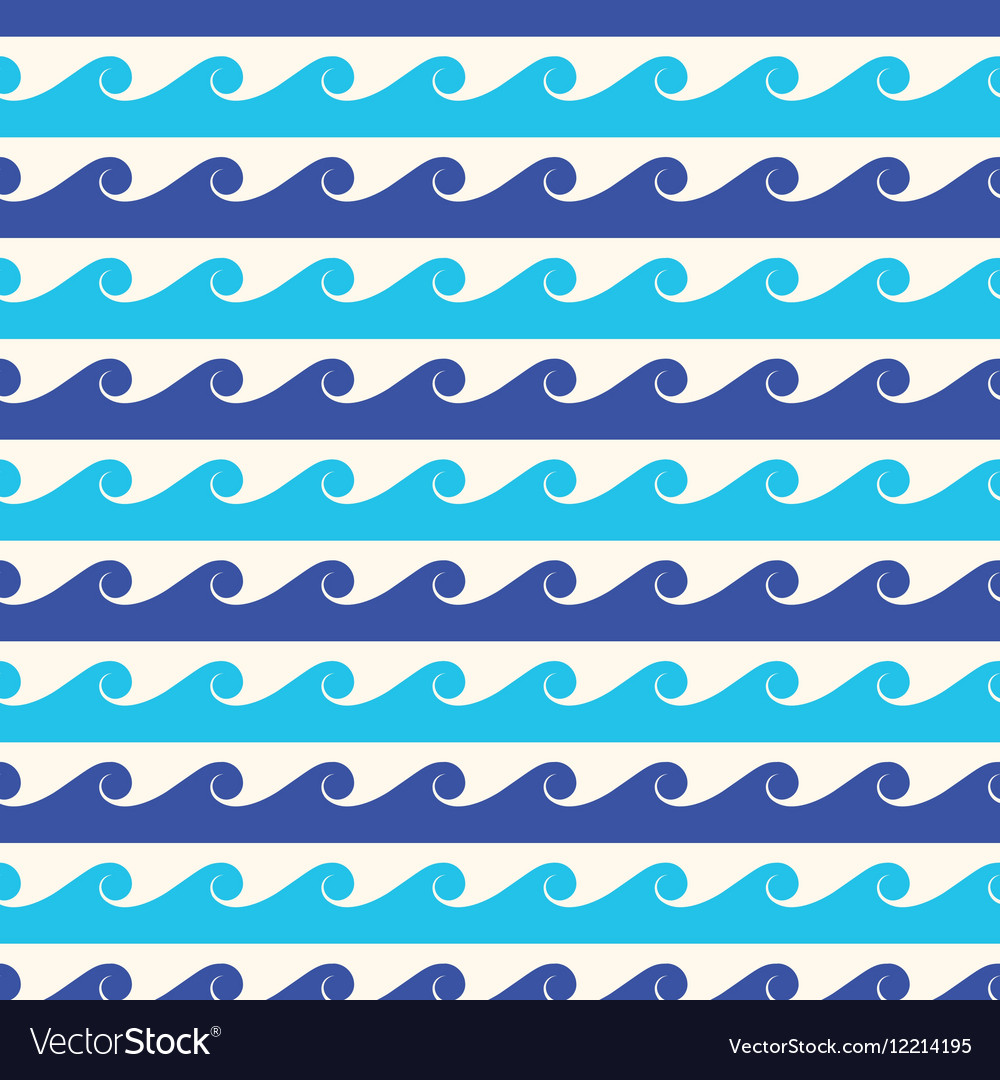 Blue waves seamless background Royalty Free Vector Image