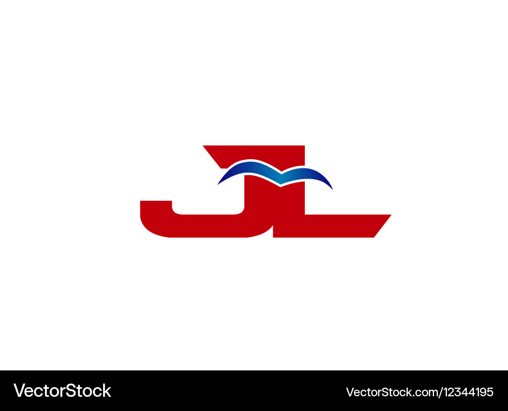 Jl logo graphic branding letter element Royalty Free Vector