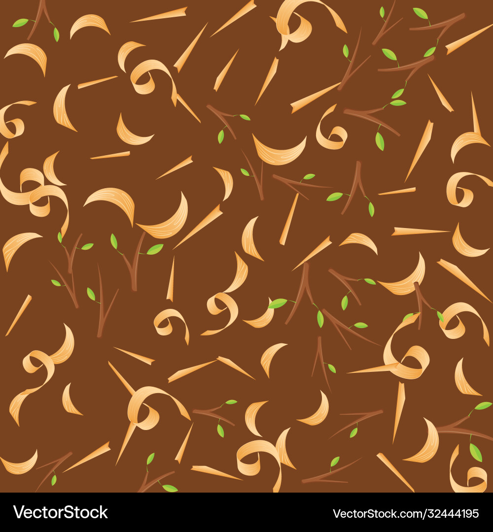 Pattern wood shavings small particles sawdust Vector Image